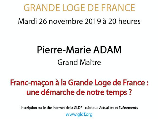 Pierre-Marie Adam à Brive ce mardi 26 novembre - Hiram.be
