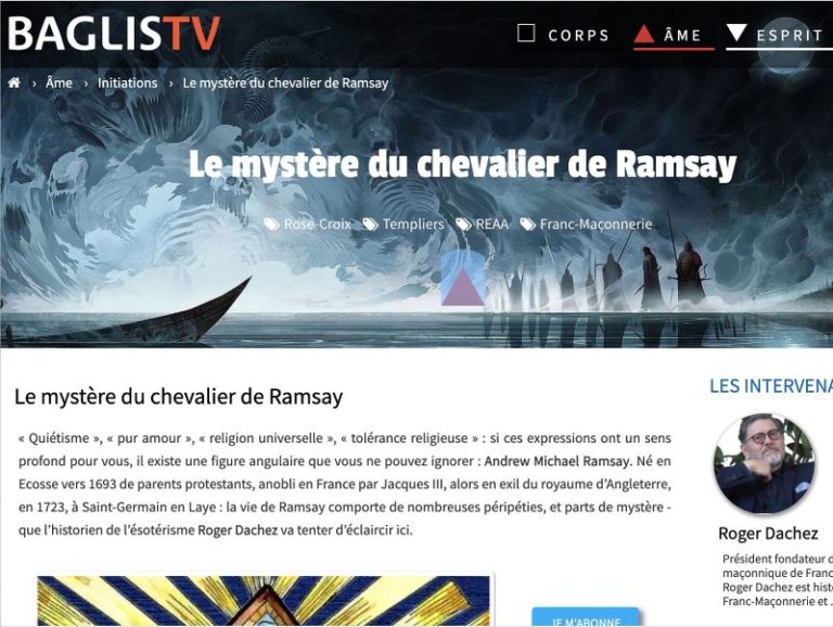Le Chevalier de Ramsay chez BaglisTV - Hiram.be
