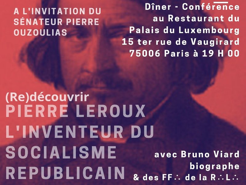 Conférence sur Pierre Leroux ce 25 novembre à Paris - Hiram.be