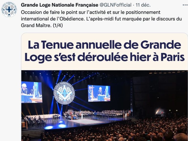 La Tenue de Grande Loge de la GLNF du 10 décembre 2022 - Hiram.be