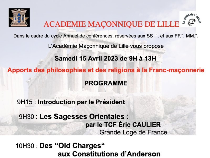 Apports des philosophies et des religions à la Franc-maçonnerie - Hiram.be