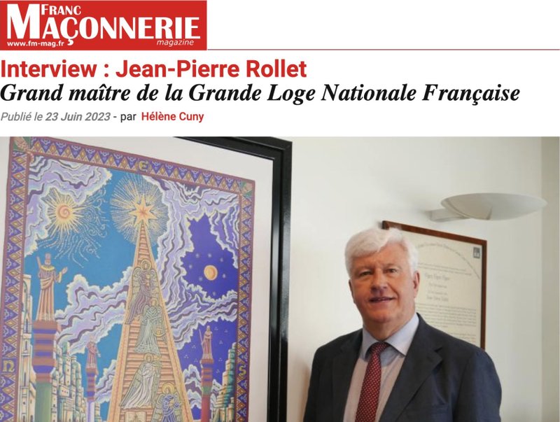 Jean-Pierre Rollet interviewé par Franc-Maçonnerie magazine - Hiram.be