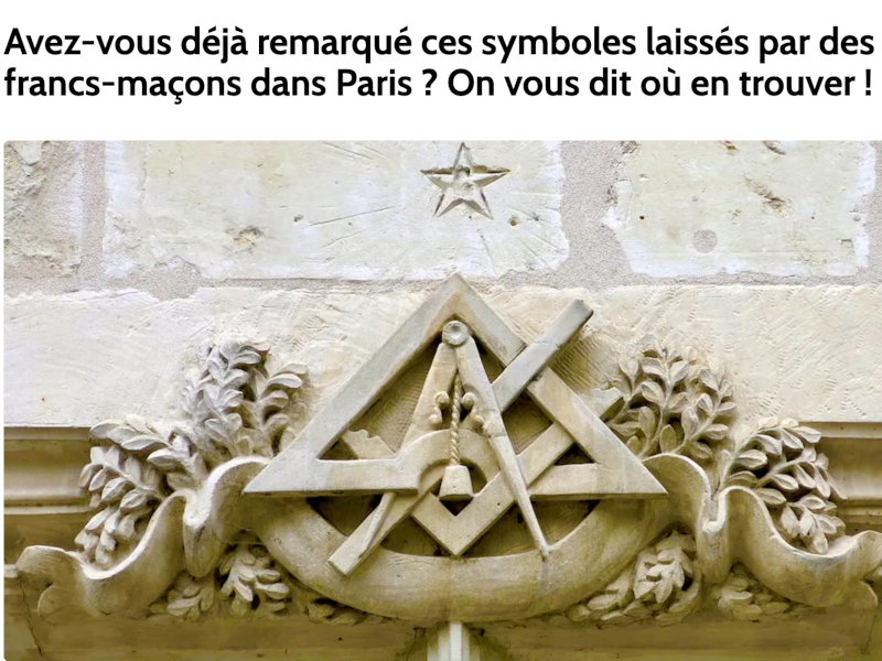 Des symboles maçonniques à Paris - Hiram.be